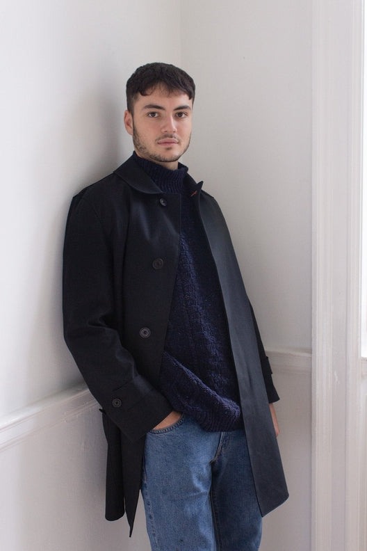 Ink Black Mack Coat for Men - STABLE of Ireland
